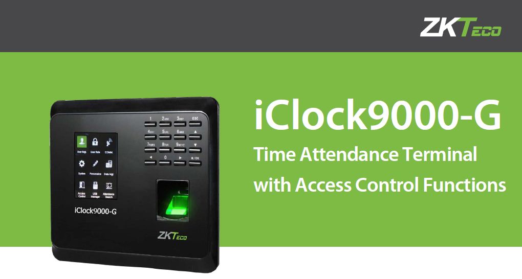 Máy chấm công vân tay và thẻ Zkteco Iclock 9000-G | An Ninh 365